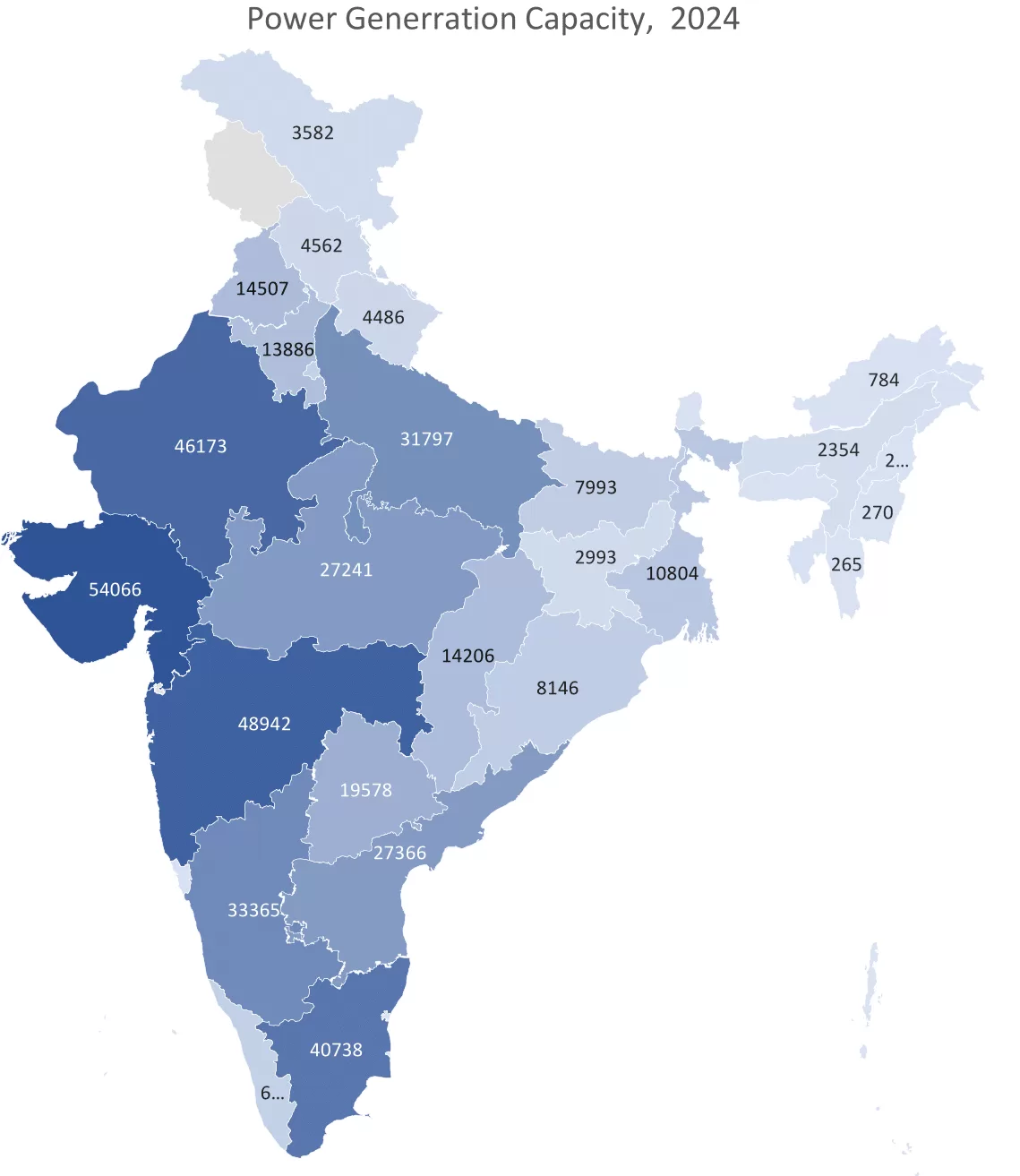 Power generation capacity of India: state wise ranking in 2024 - FactoData